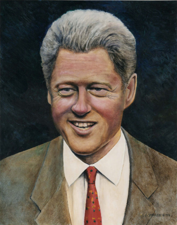 President Clinton – Oil Portrait by Nicholas Santoleri – Nicholas ...