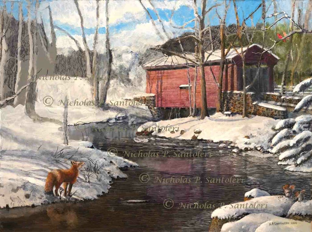 Bartram Bridge II In Progress 07b - Nicholas Santoleri, Realism Artist